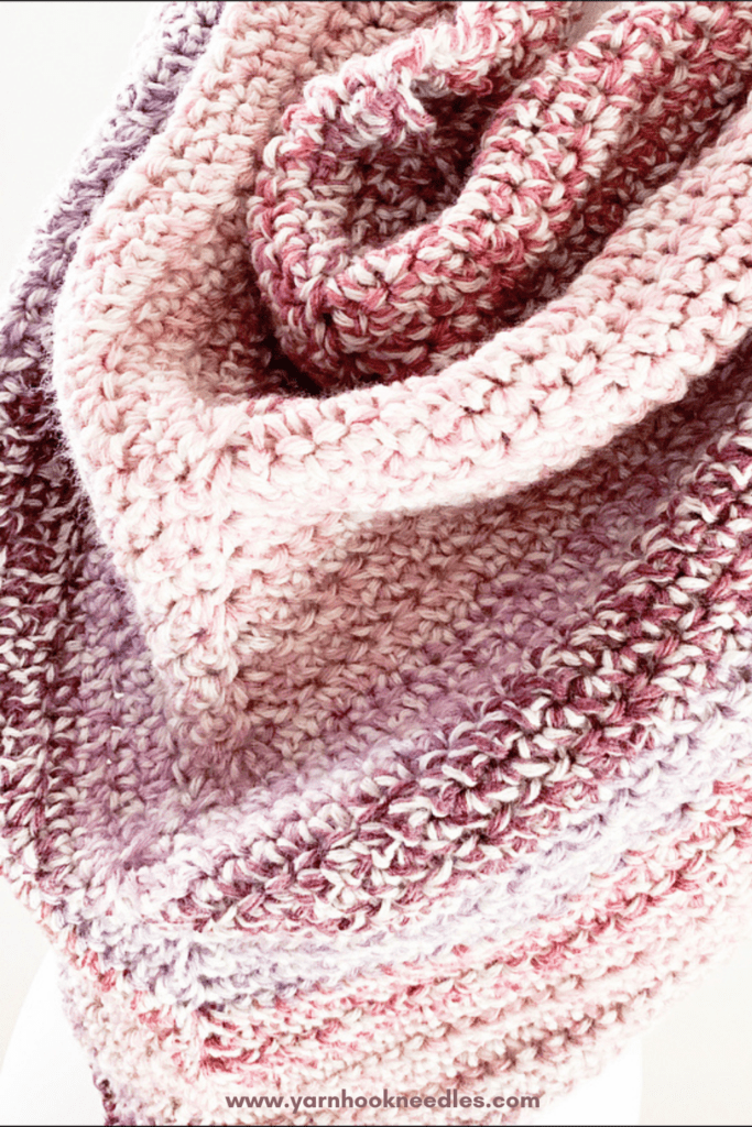 Make a Triangle Scarf with 1 Caron Cake! - Yarn Hook Needles